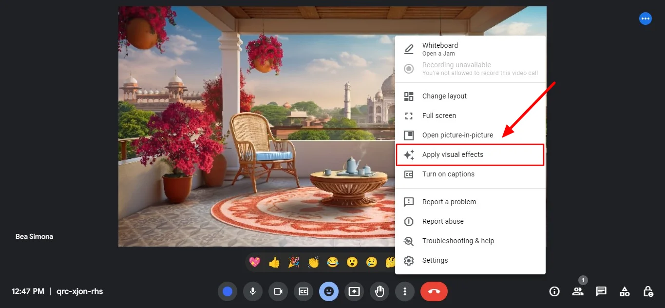 How To Change Your Google Meet Background
